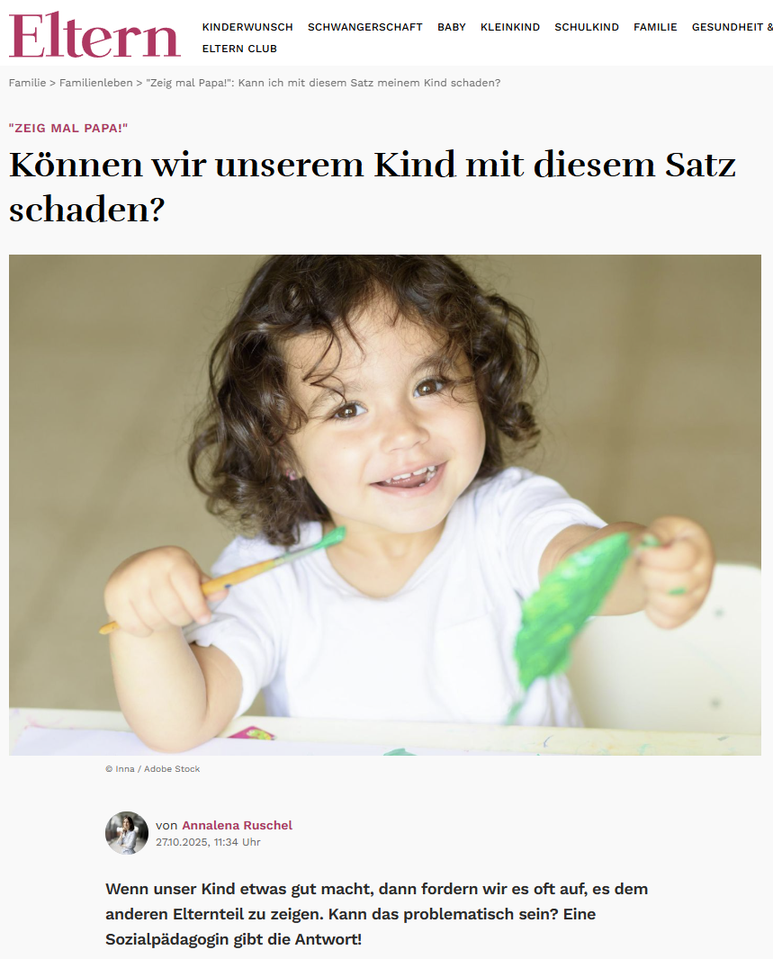 Zeig mal Papa – Pebbles Pädagogik